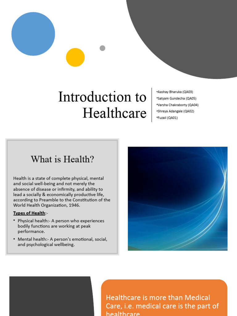 Introduction To Healthcare | PDF | Health Care | Hospital