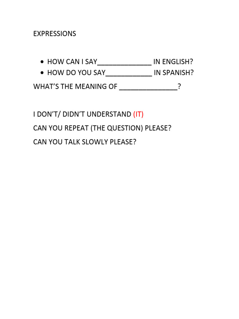 Common Phrases for Language Learning | PDF | Foreign Language Studies