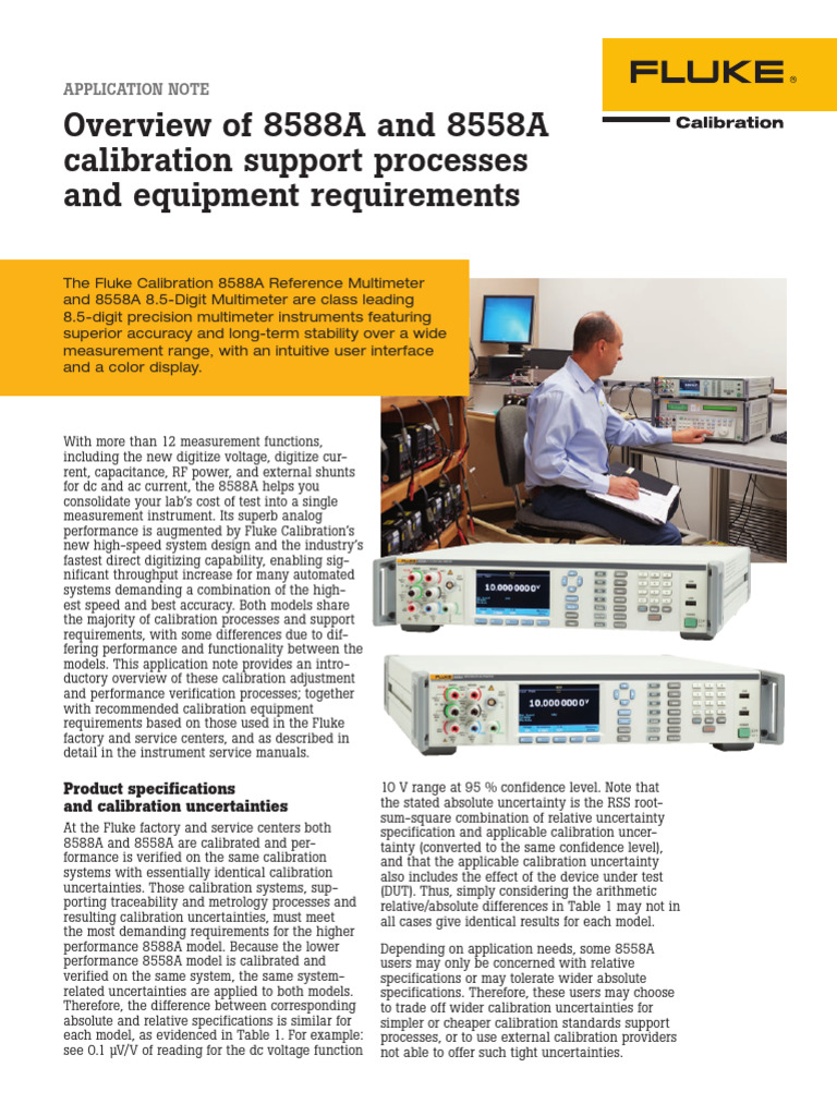 Overview of 8588A and 8558A Calibration Support Processes and Equipment Requirements | PDF ...