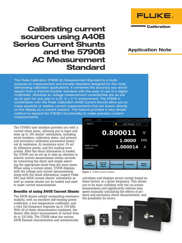 6007366b en Cal Current A40B 5790B Ap W | PDF | Resistor | Calibration