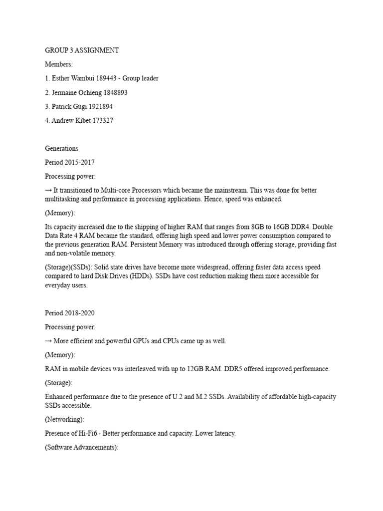 GROUP 3 ASSIGNMENT | PDF | Computer Data Storage | Solid State Drive