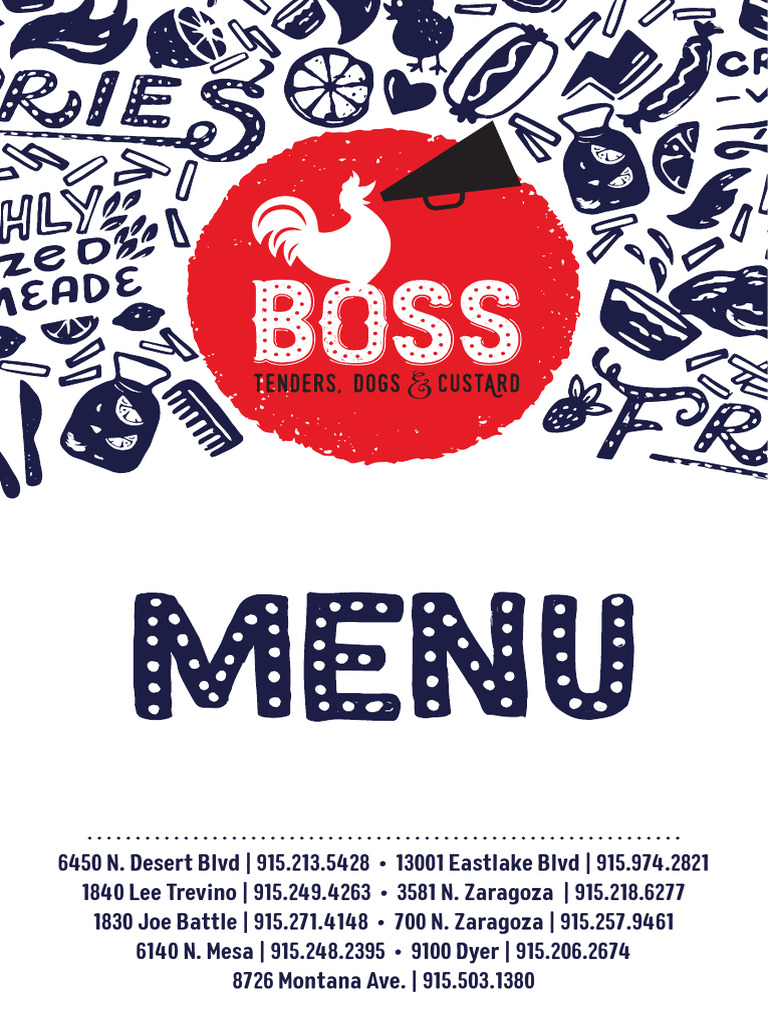 BOSS Menu - August 2022 | PDF | Caramel | Fudge