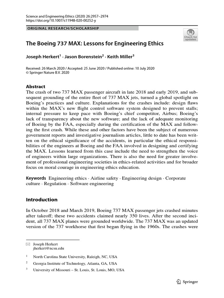 Boeing 737 MAX: Engineering Ethics Insights | PDF | Aircraft | Aviation