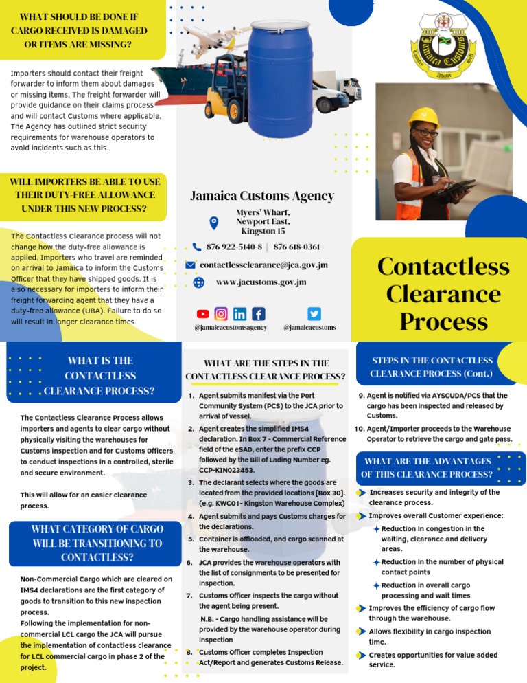 Contactless Clearance Process Brochure | PDF | Cargo | Customs