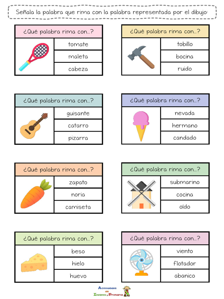 Que Palabra Rima Con | PDF | Alimentos