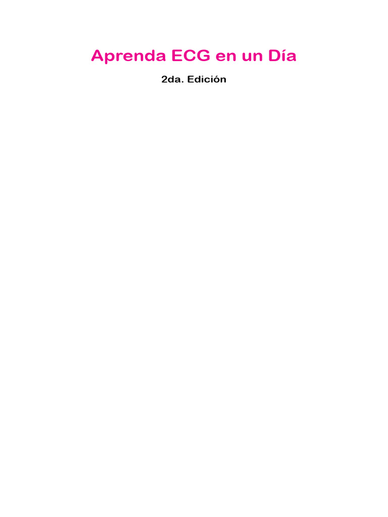 Aprenda ECG en Un Dia | PDF | Electrocardiografia | Especialidades Medicas