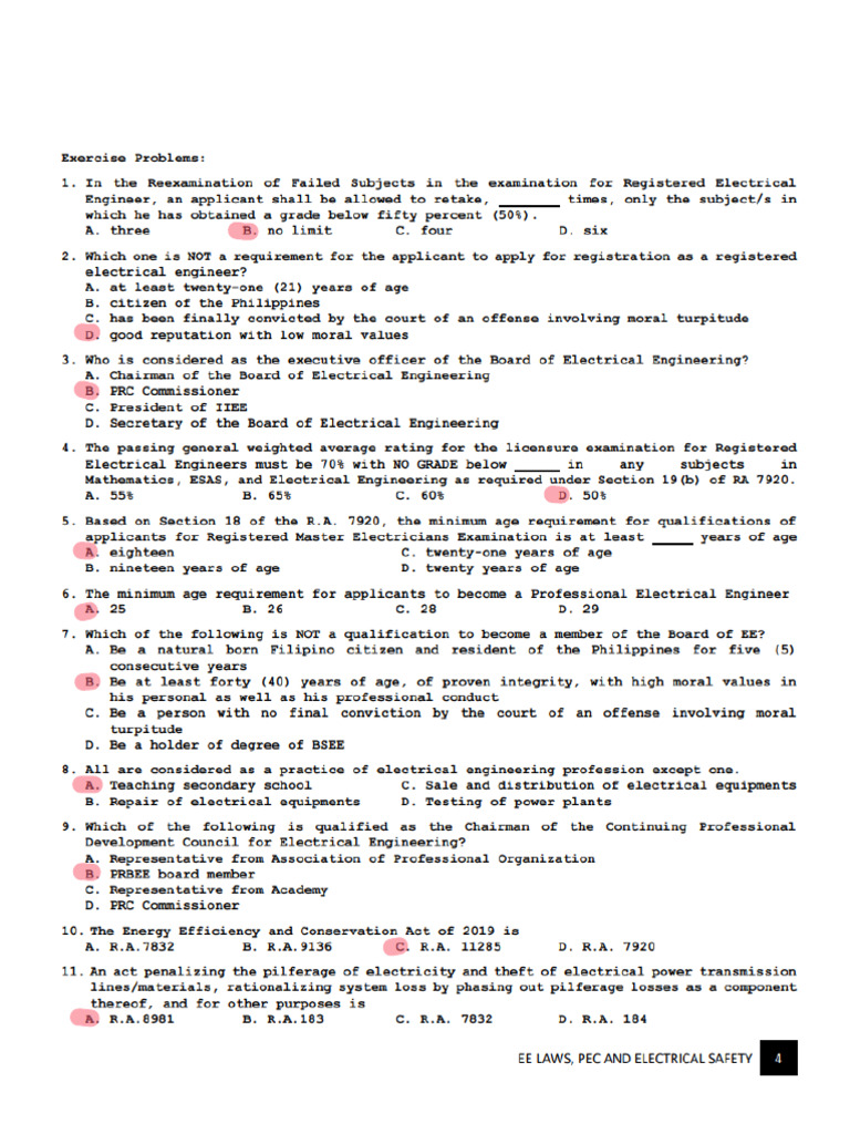 EE Laws Strength Questions | PDF