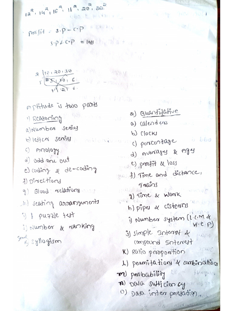 Aptitude CRT Class | PDF