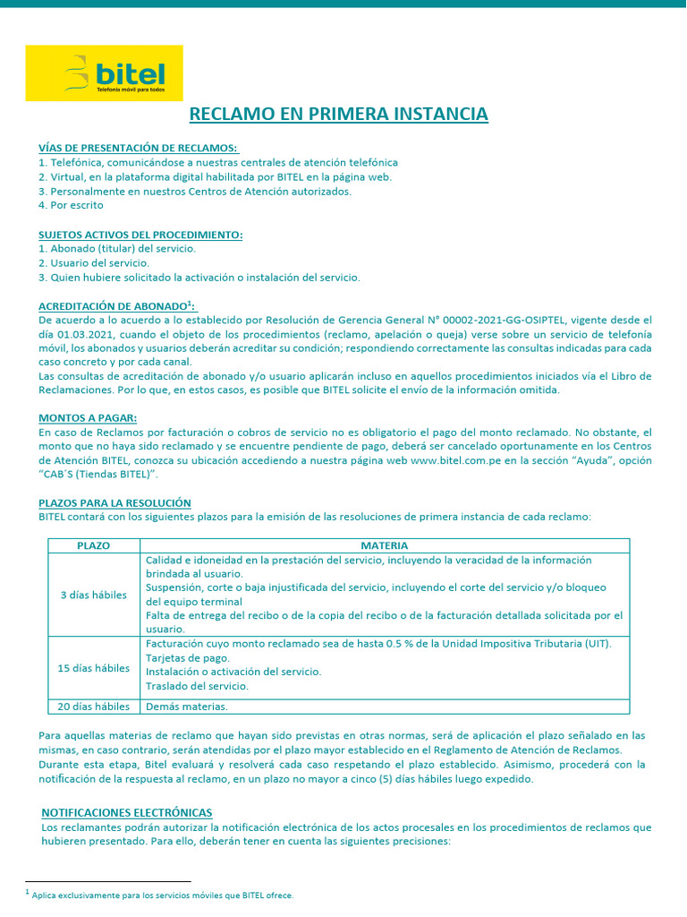 Cómo Presentar Reclamos en BITEL | PDF | Spamming | Contraseña