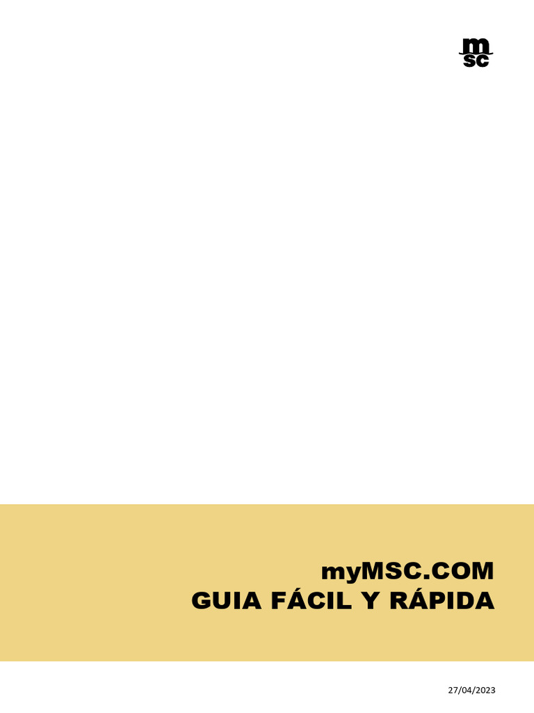 Mymsc - Guia - Ebooking - Shippinginst 27 Abril | PDF | Transporte de ...