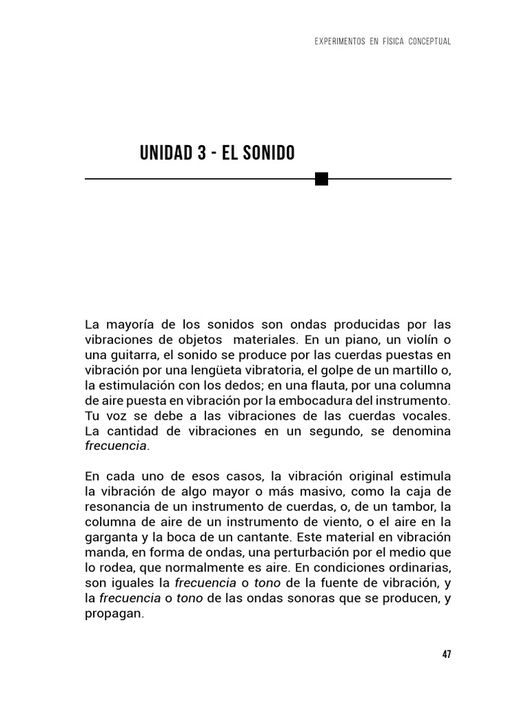 Propagación del Sonido: Experimentos Prácticos | PDF | Sonido ...