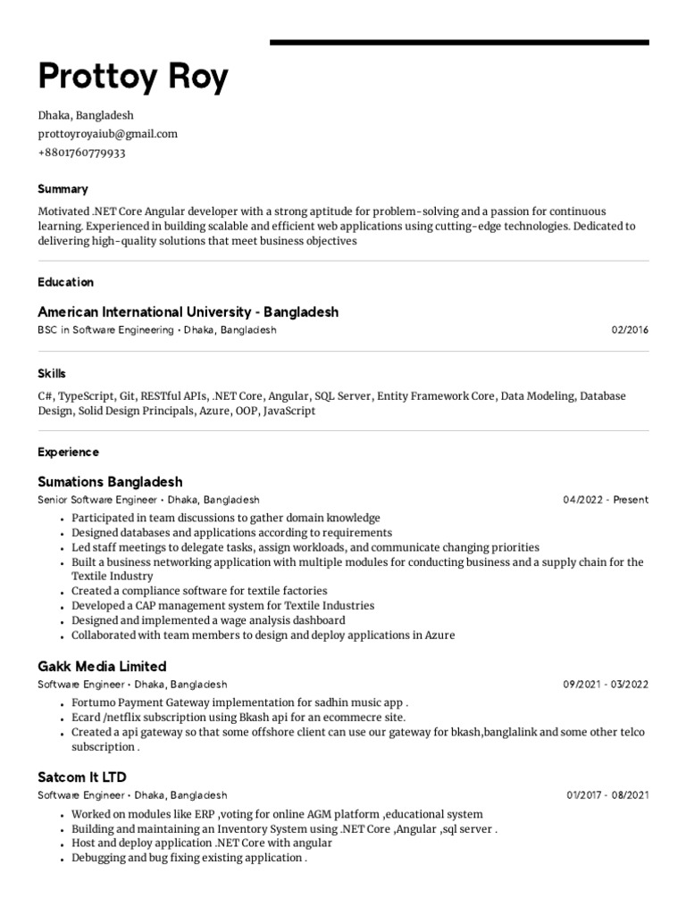 IT and Developer Resume | PDF | Databases | Application Software