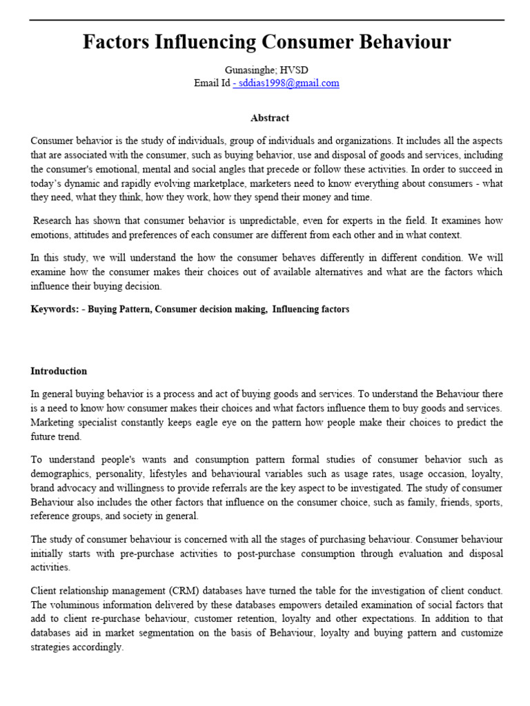 consumerbahaviors | PDF | Consumer Behaviour | Behavior