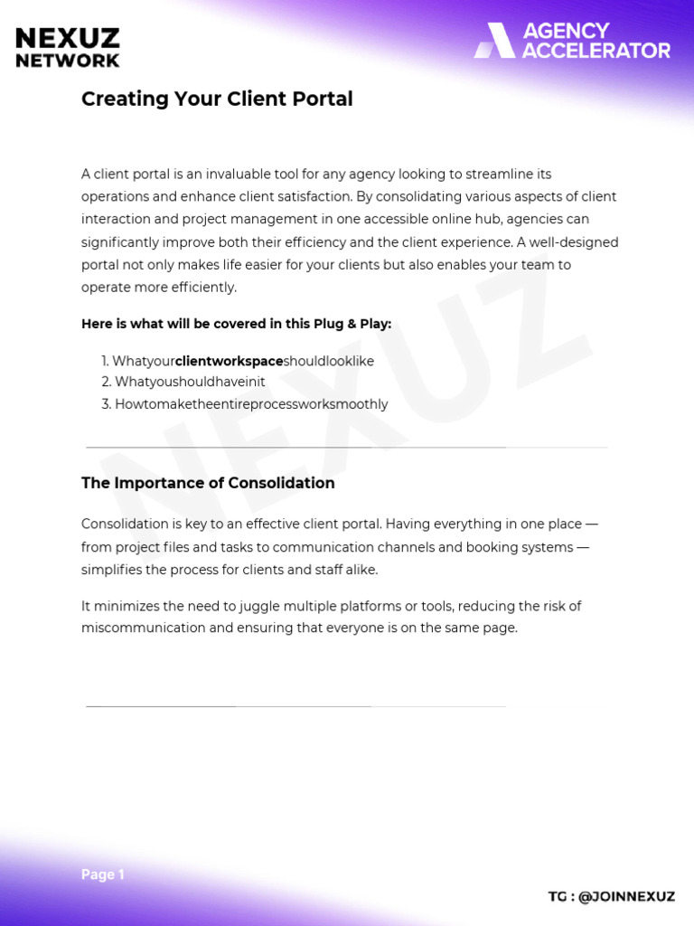 Creating Your Client Portal | PDF | Project Management | Information ...