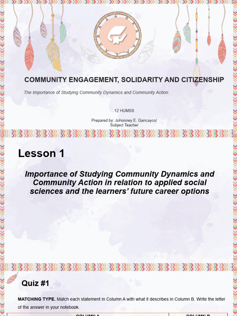 CESC - Week 1 | PDF | Community | Social Work