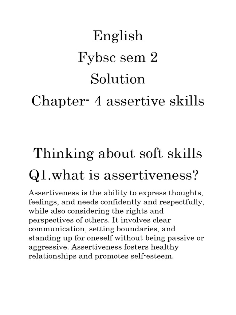 Eng Sol1 | PDF | Psychological Resilience | Knowledge
