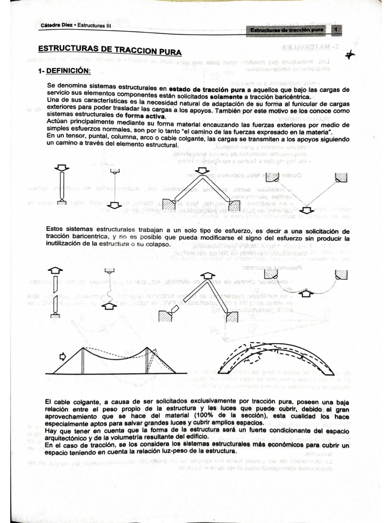 Estructuras de Tracción Pura | PDF