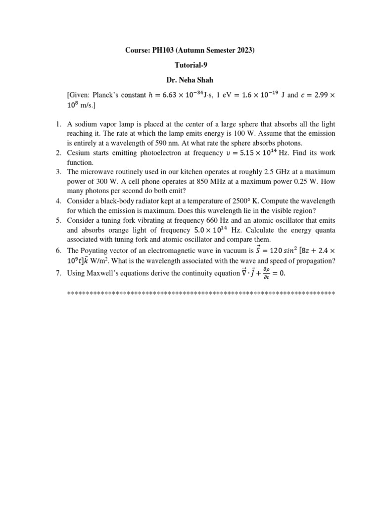 Tutorial 9 | PDF | Science & Mathematics