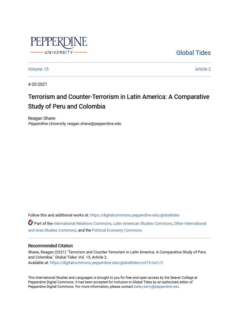 Latin American Counter-Terrorism_ Comparing Peru and Colombia | PDF ...