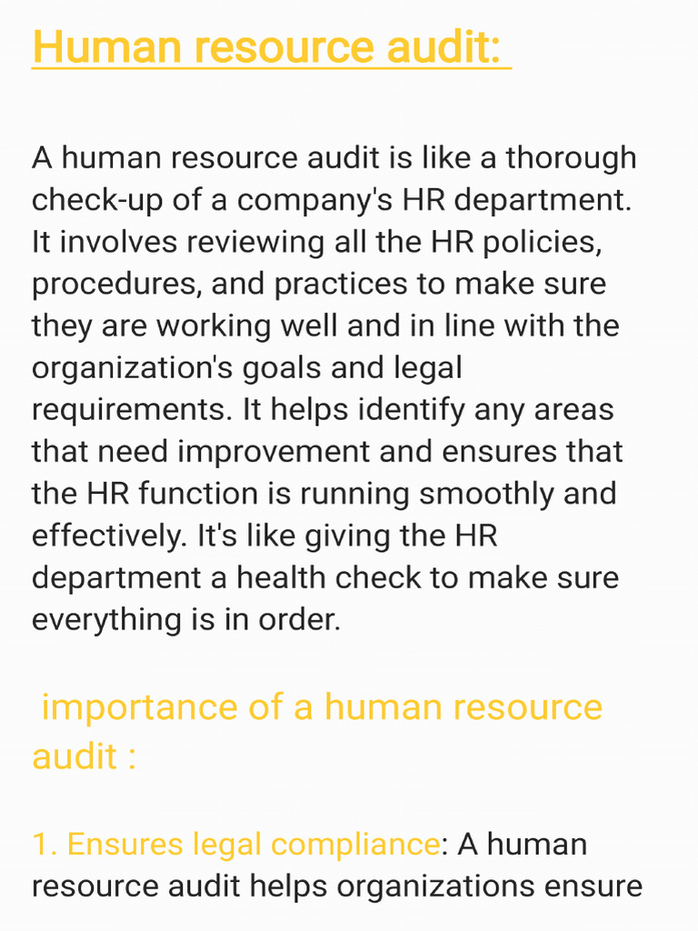 Human Resource Audit | PDF