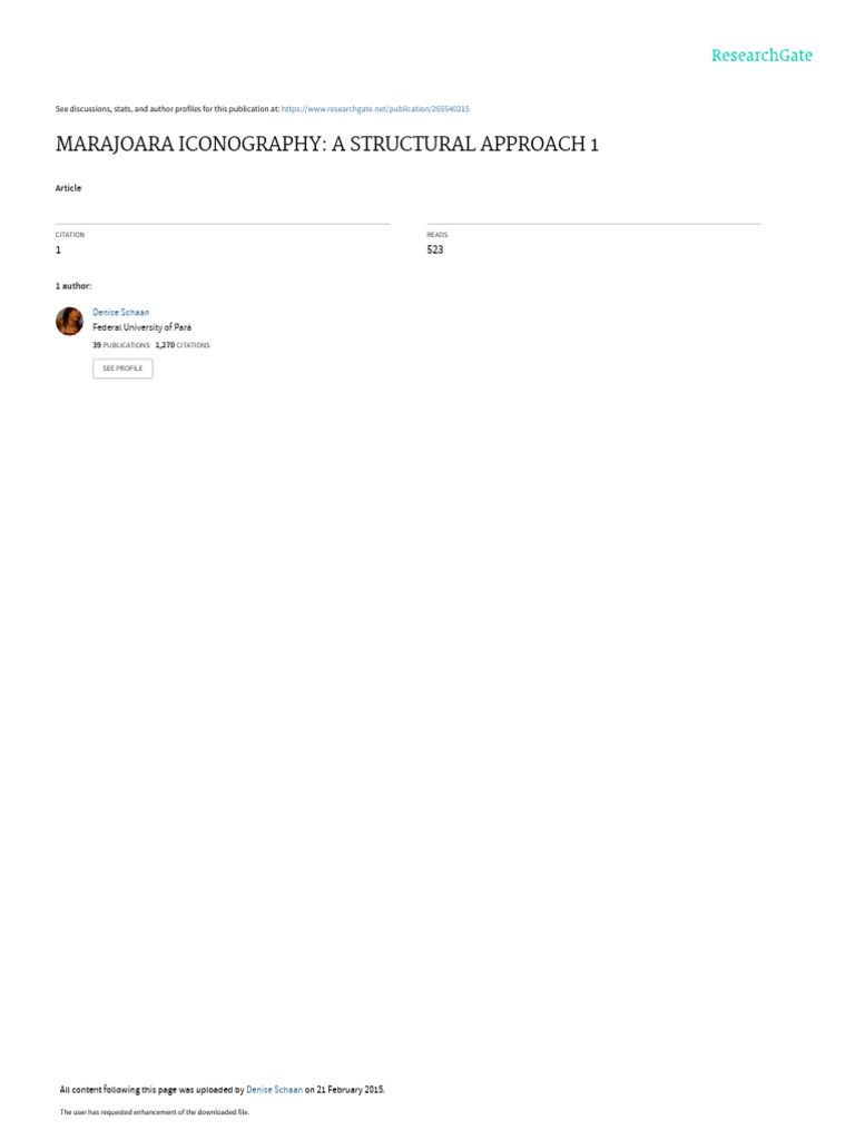 Marajoara Iconography A Structural Approach 1 | PDF | Anthropology ...