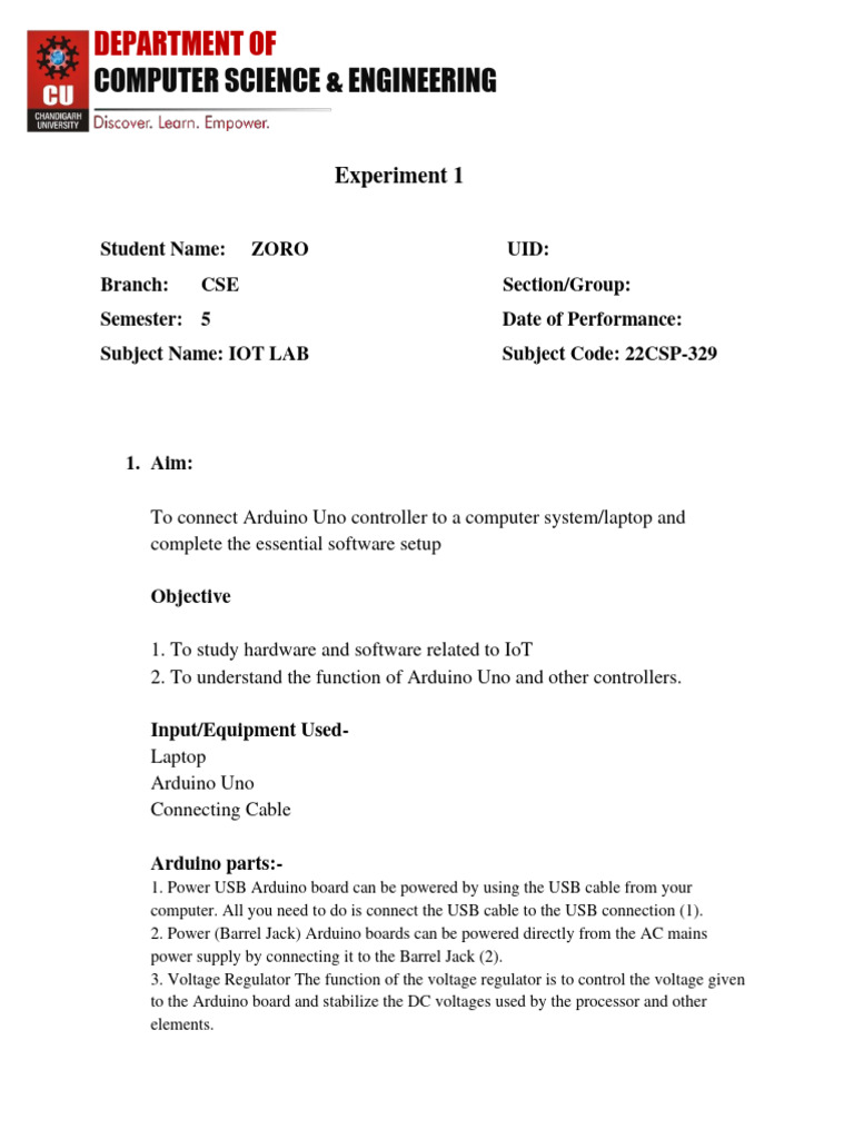 IOT-1 Zoro | PDF | Arduino | Microcontroller