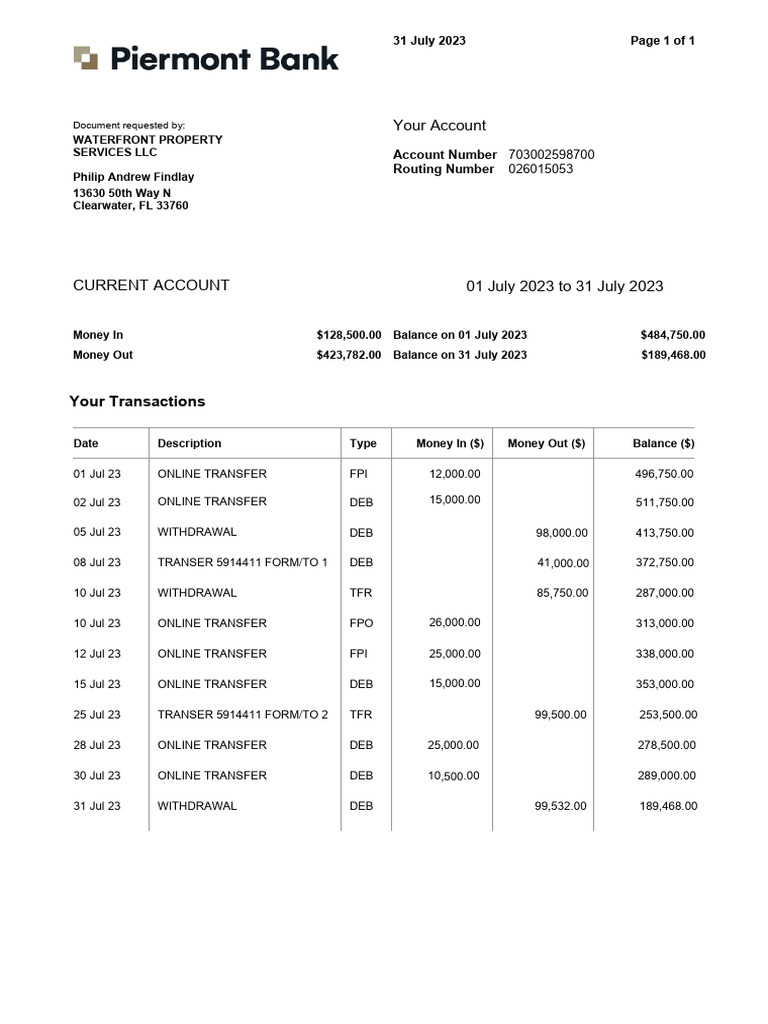 07.23 Waterfront Property Services LLC | PDF