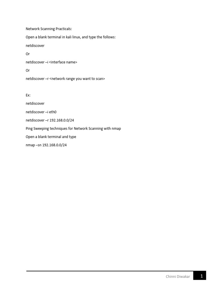 3 Scanning and 4 Enumeration & Vuln Assessment LAB | PDF | Software ...