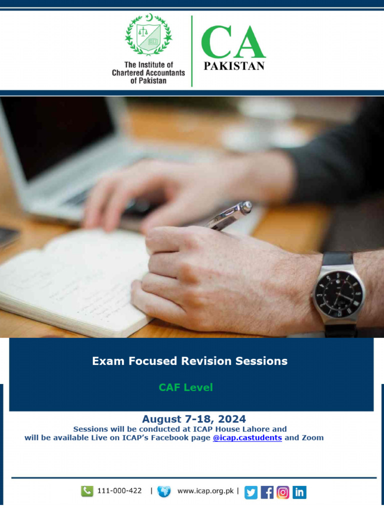 ICAP Exam Revision Sessions 2024 | PDF | Business | Business Economics