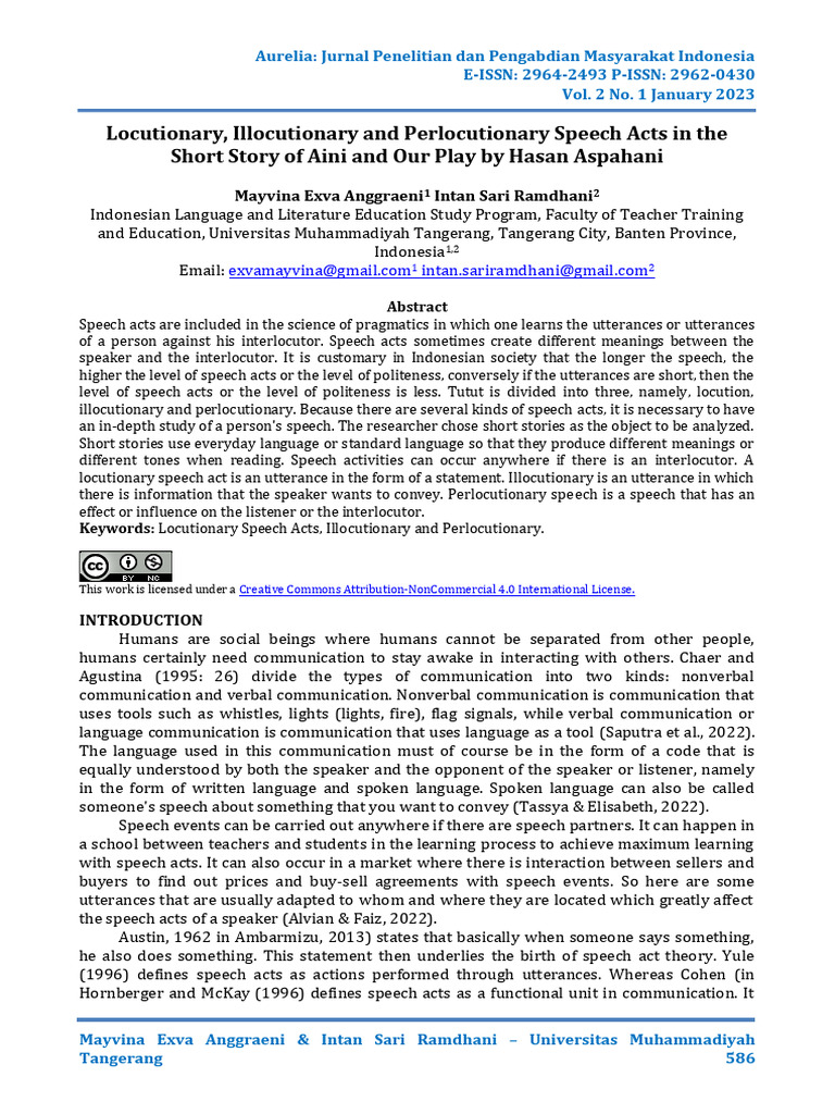 Illocutionary, Locutionary, and Perlocutionary | PDF | Communication ...