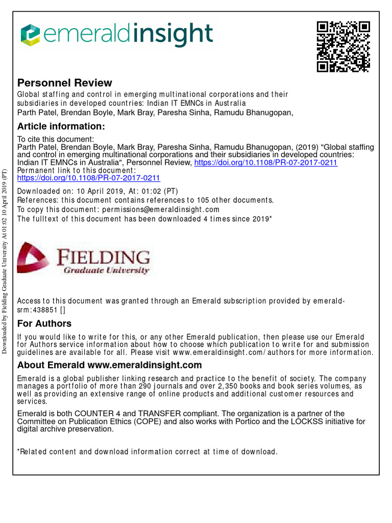 Parth Patel, Brendan Boyle, Mark Bray, Paresha Sinha, Ramudu Bhanugopan ...