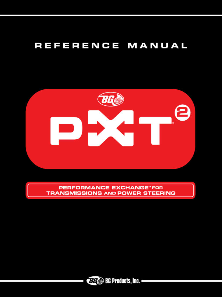 BG Products PXT2 Reference Manual | PDF | Automatic Transmission | Pump