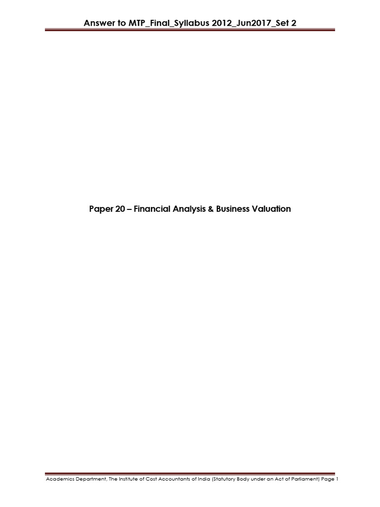Financial Analysis & Business Valuation Solutions | PDF | Dividend ...