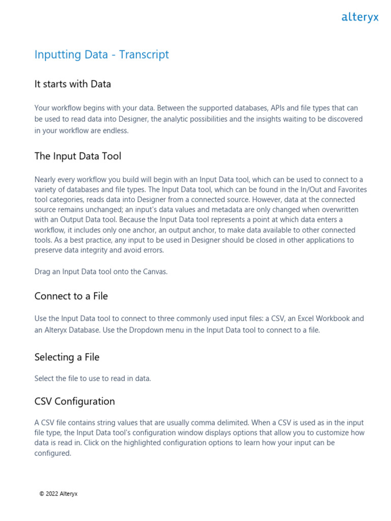 Transcript Inputting Data Pdf Comma Separated Values Microsoft 2997