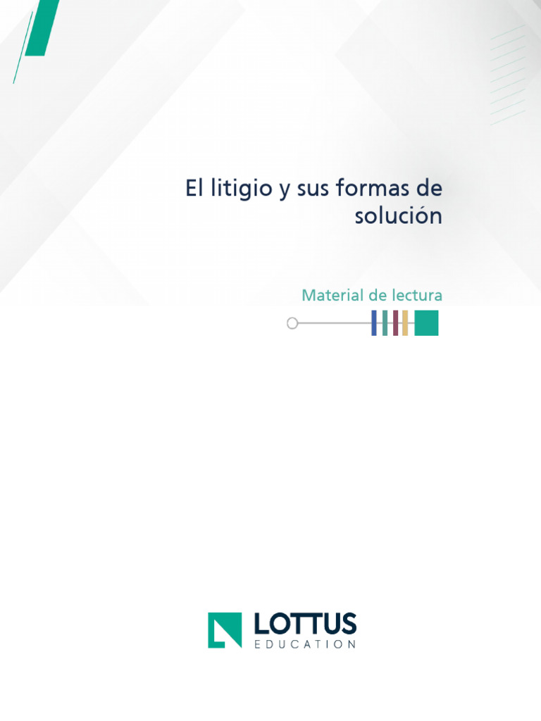 DERE00009 Lectura T1 Ok | PDF | Mediación | Arbitraje