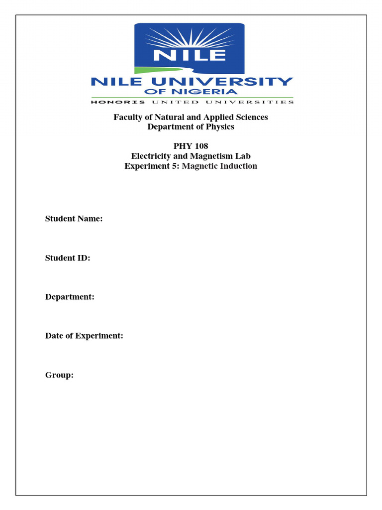 Magnetic Induction Lab Guide | PDF | Electromagnetic Induction | Inductor
