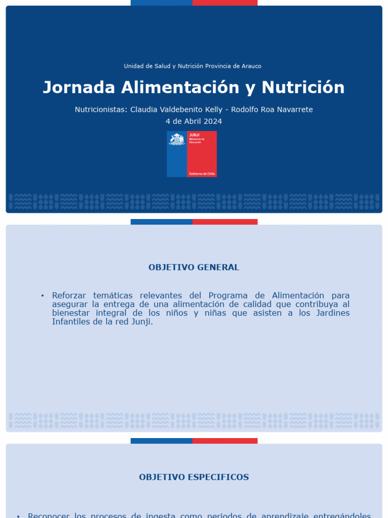 Jornada PAP 2024 | PDF | Alimentos | Educación de la primera infancia
