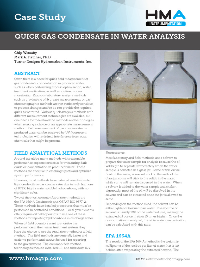 INS CS 0042 Quick Gas Condensate in Water Analysis | PDF | Ultraviolet ...