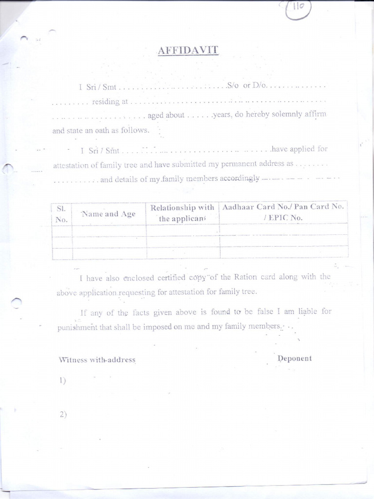 Attestion Family Certificate | PDF