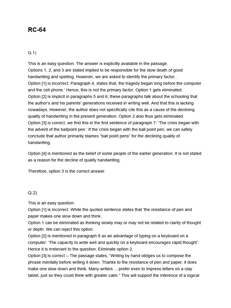 Explanations of RC-6465 | PDF | Thought | Reality