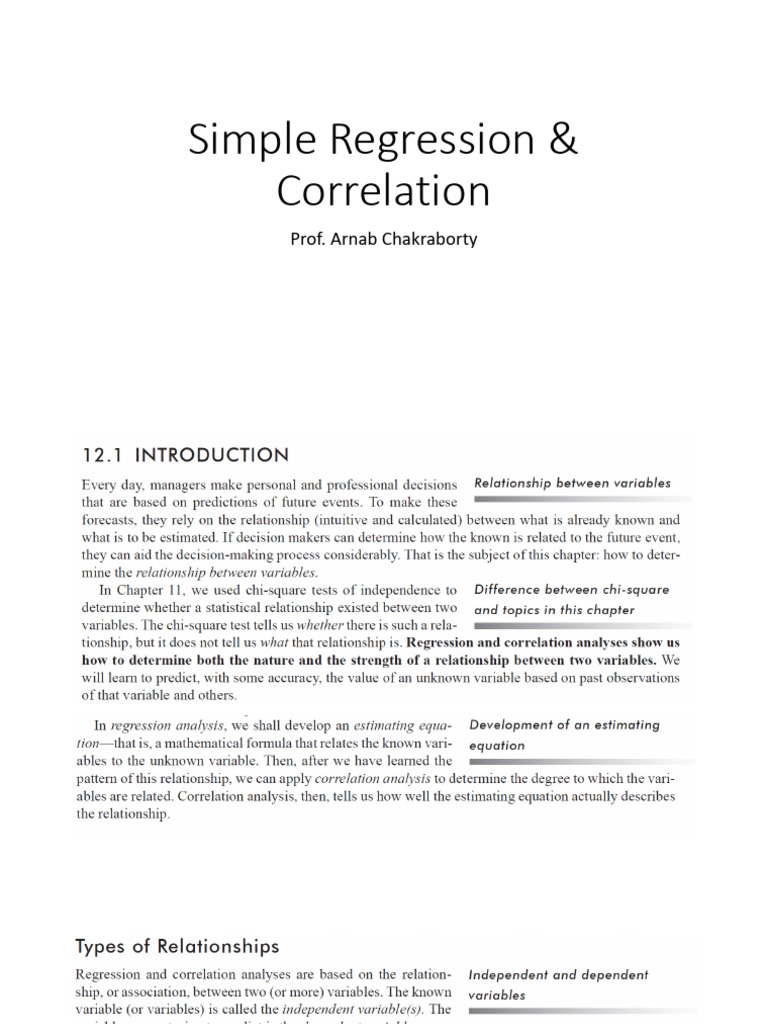 Module 3 - Simple Regression & Correlation | PDF
