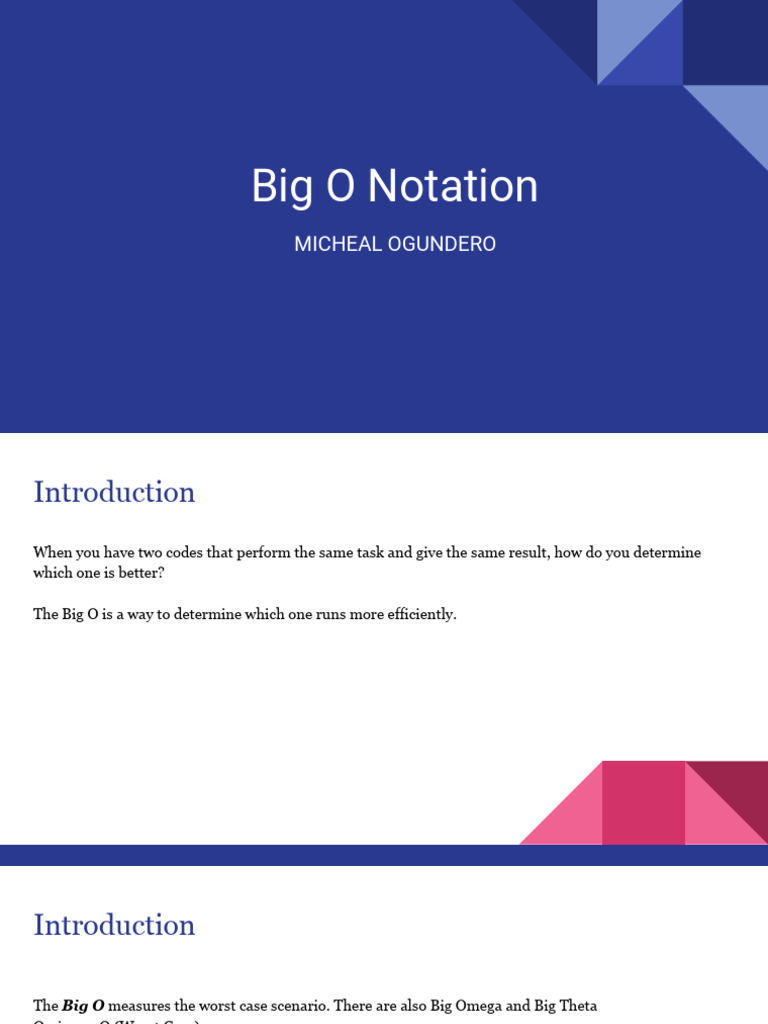 Big O Notation | PDF