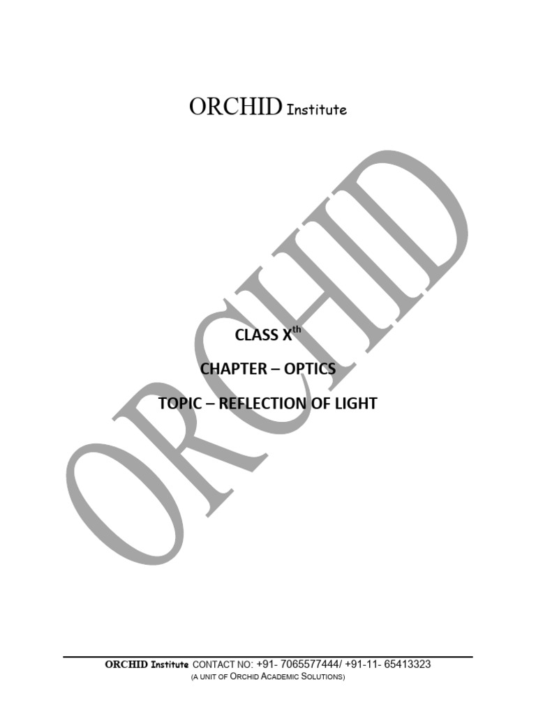 Reflection of Light Assignment Hots Questions | PDF | Mirror | Glass ...