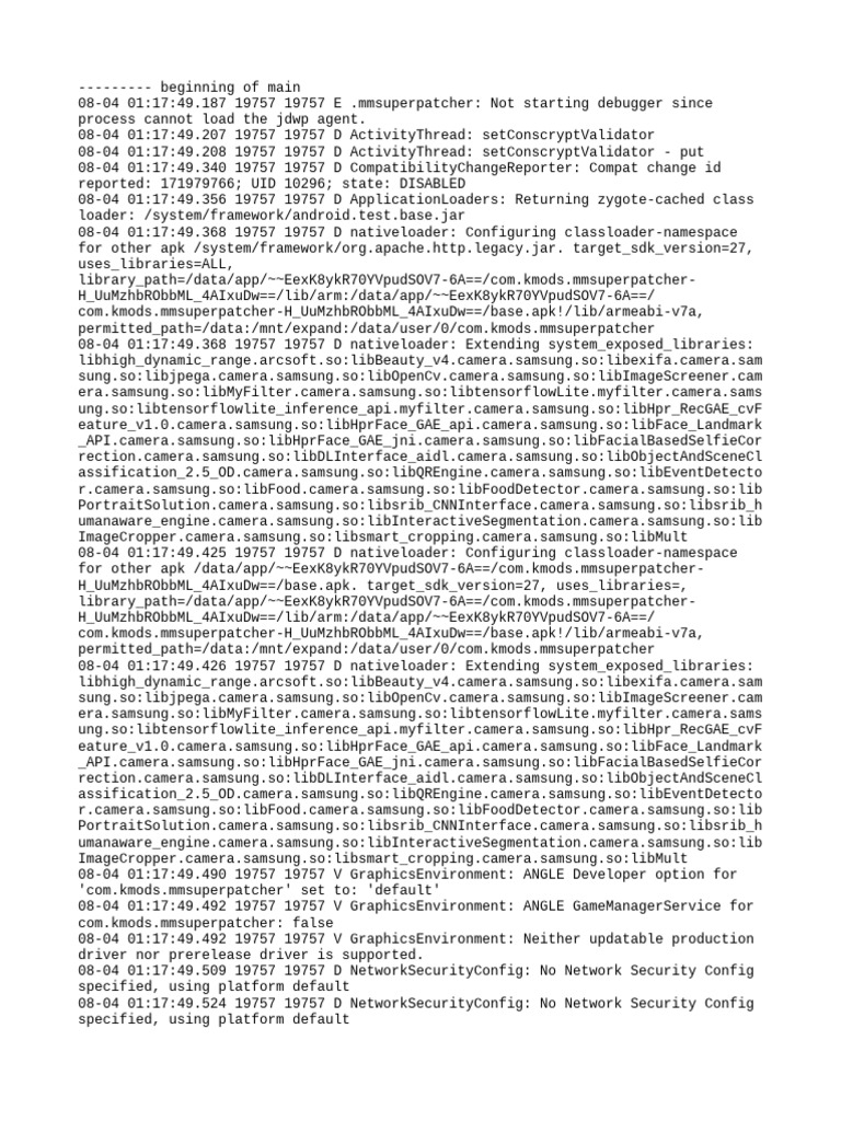 mmsuperpatcher Initialization Log | PDF | Software | Computing
