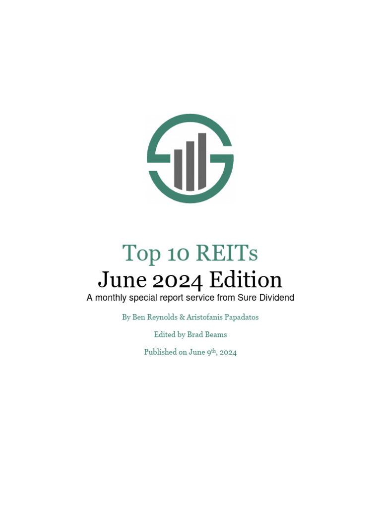Top 10 REITs 2024 06 June N4F7 | PDF | Real Estate Investment Trust | Taxes