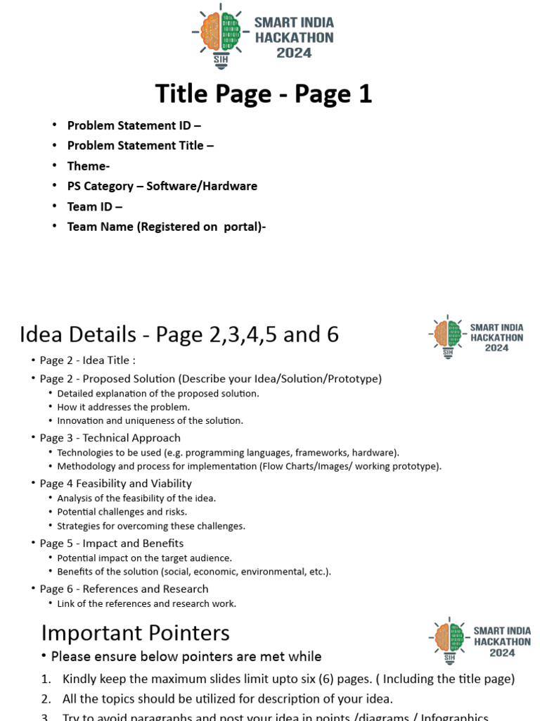 SIH2024 IDEA Presentation Format | PDF