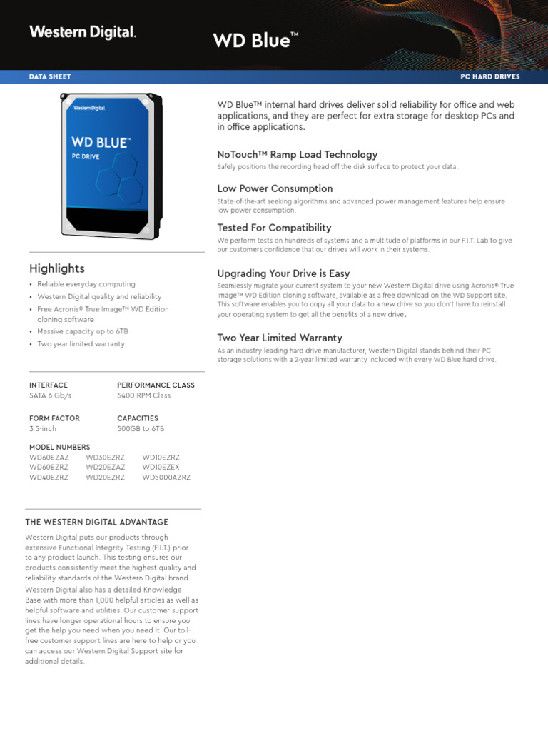 Western Digital WD Blue | PDF | Hard Disk Drive | Computing