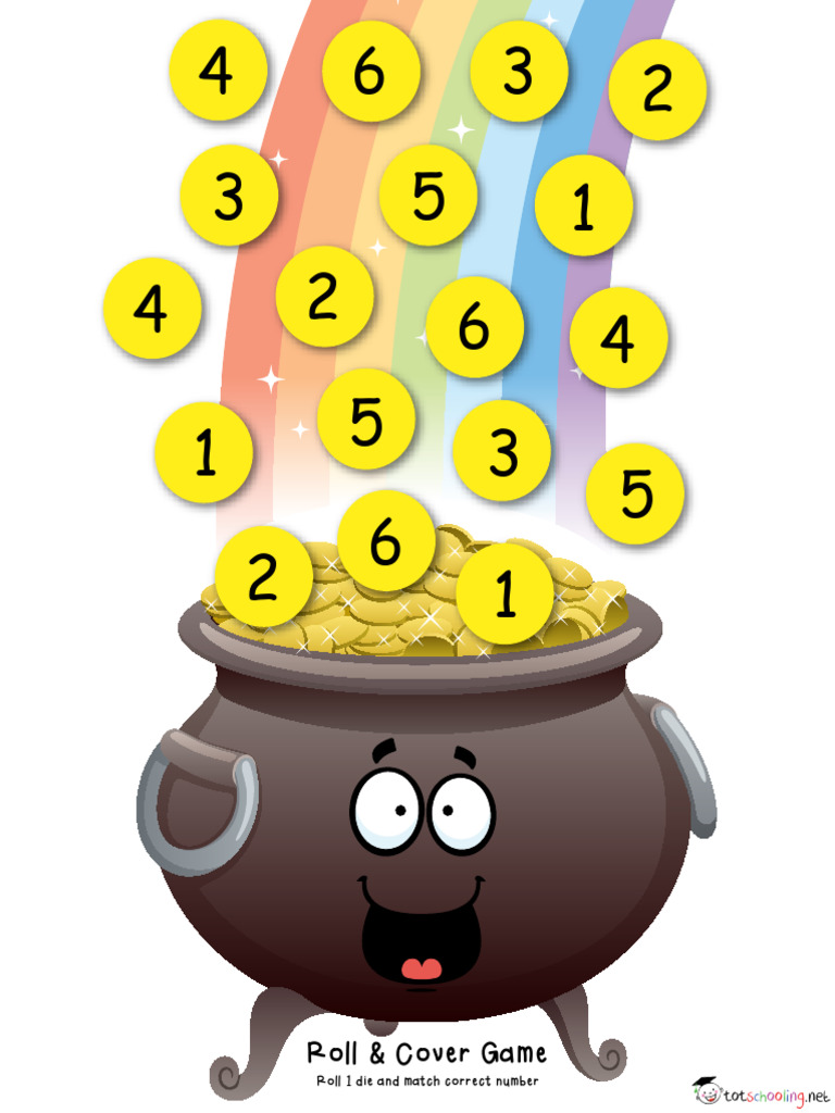 Free - Pot of Gold Roll & Cover Game | PDF
