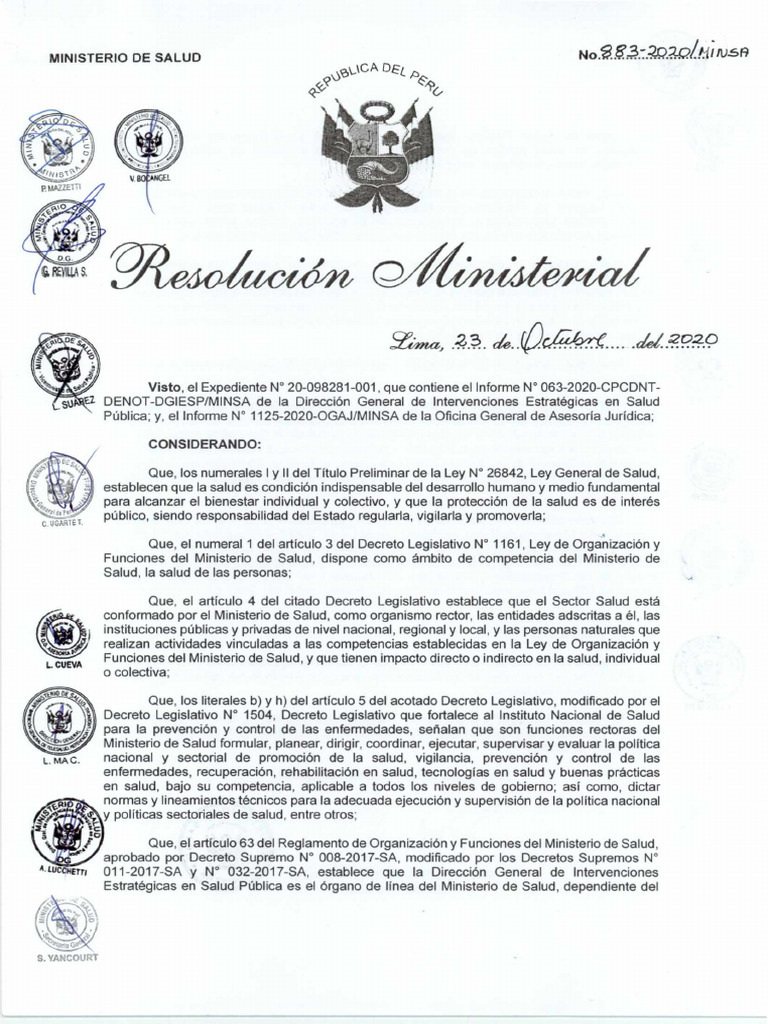 RM 883-2020-Minsa PDF | PDF