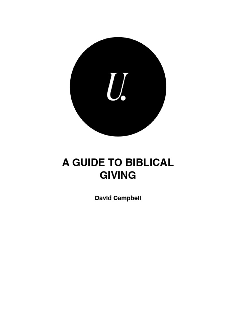 A Guide To Biblical Giving | PDF | Jesus | Tithe